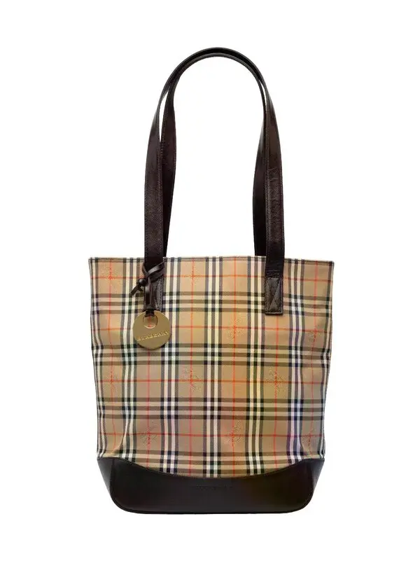 Burberry 2000-2017 Haymarket Check Canvas Tote Bag - Neutrals