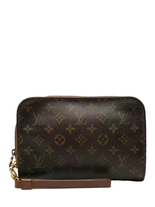 LOUIS VUITTON 2002 Monogram Orsay Clutch Bag - Brown