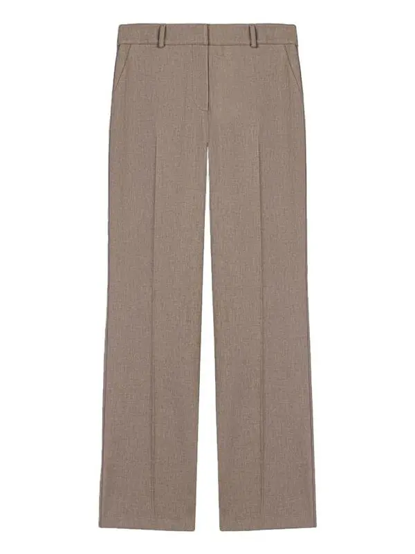 NOCTURNE Flared Tailored Trousers - Brown