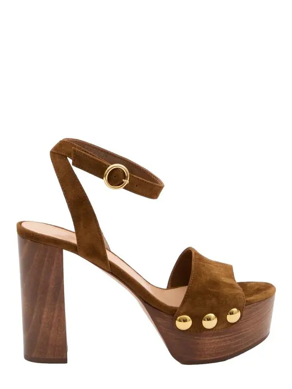 GIANVITO ROSSI Ardèa Heel Sandals - Brown