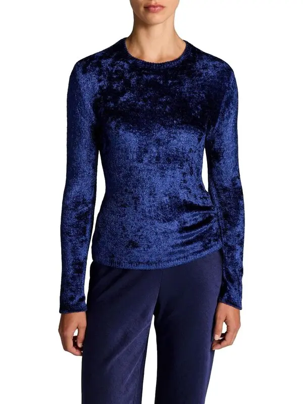 Vince Velvet Eyelash Crew Neck Sweater - Ultramarine