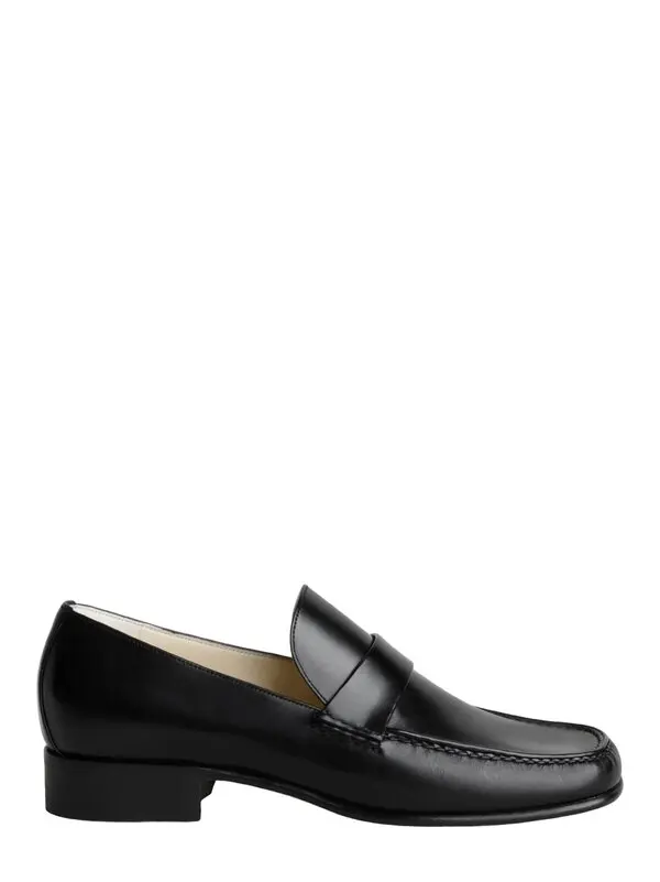 Phoebe Philo Man's Calf Leather Loafers - Black
