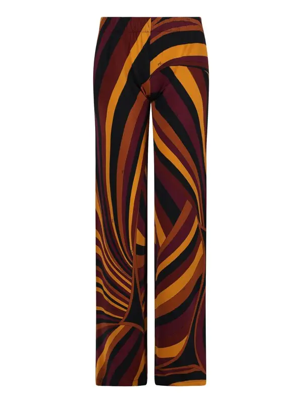 Emilio Pucci Pantalone In Jersey Satinato In Stampa Iride - Multicolour