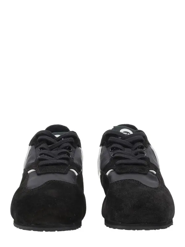 MARINE SERRE Leather Sneakers - Black