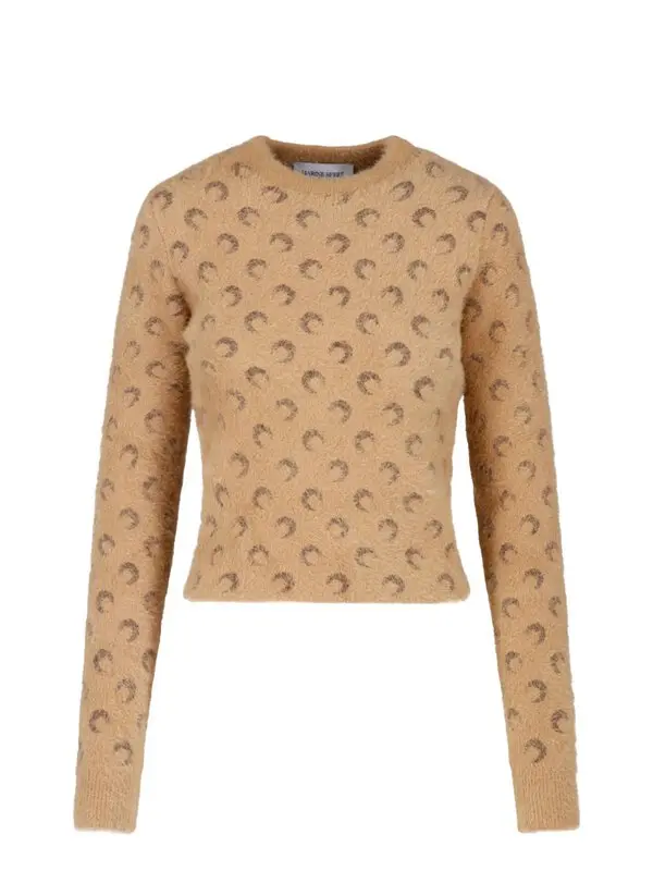 MARINE SERRE Mini Sweatshirt - Beige