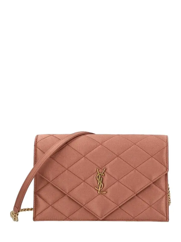 Saint Laurent Designer Leather Shoulder Bag - Powder