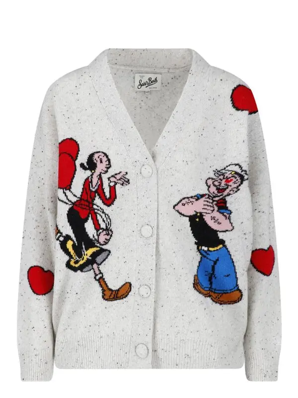 MC2 SAINT BARTH Graphic Cardigan Sweater - Multicolor
