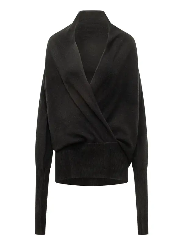 7 For All Mankind Wrap V-neck Sweater - Eclipse