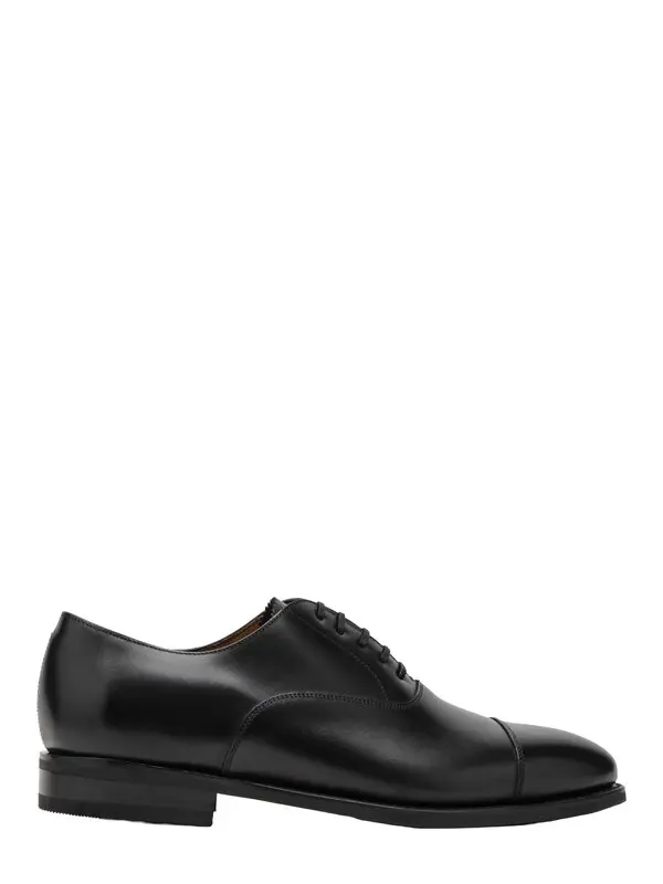 MORJAS Classic Oxford Shoes In Smooth Leather - Black