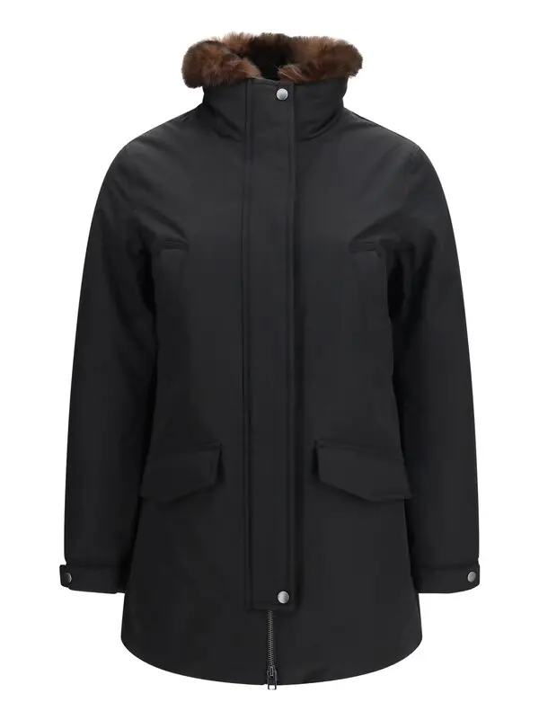 Woolrich Erie Ramar Cloth Insulated Jacket With Hood - Black