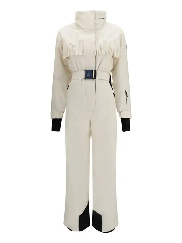 Moncler Fringed Ski Suit Feale - White