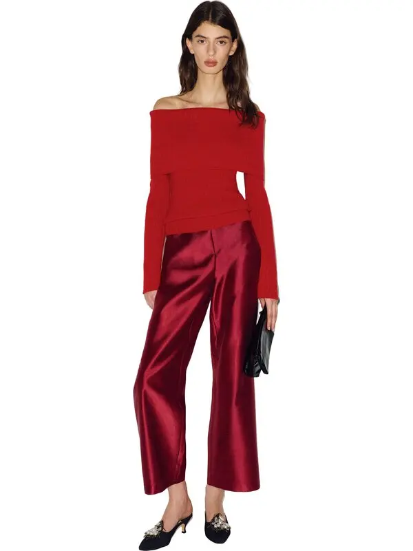 REFORMATION Nina Cashmere Sweater - Red