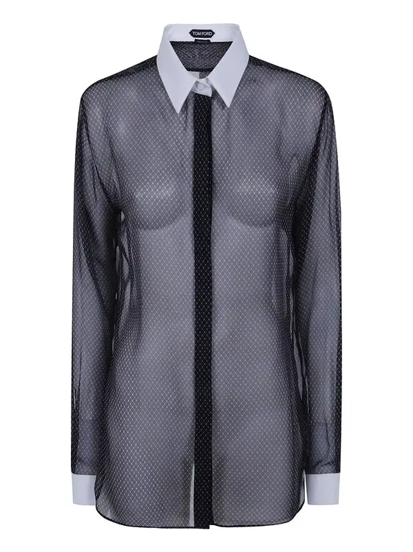 TOM FORD Shirt Printed Losange - Black