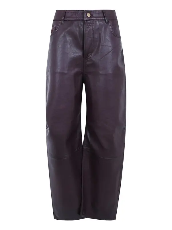 LOIS Leather Trousers "dali Leather - Brown