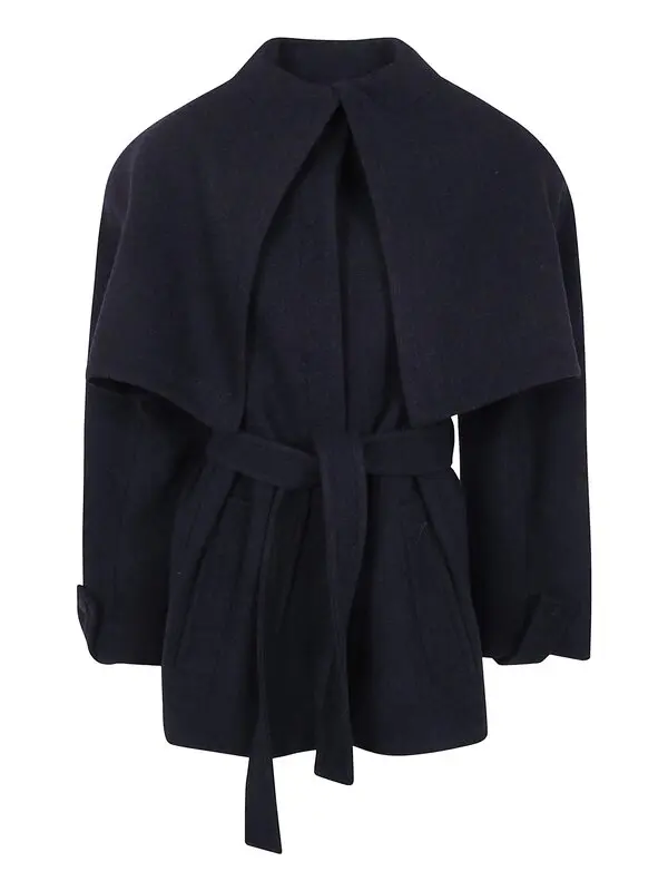 Jacquemus Belted Coat "le Caban Bolero - Gray