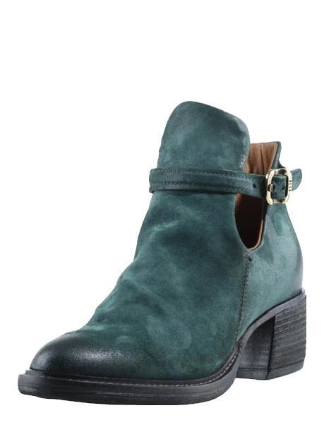 A.S.98 Link Leather Bootie - Teal