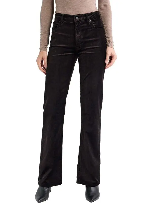 FRAME The Reboot Python Print High Waist Bootcut Velvet Jeans - Cocoa Python