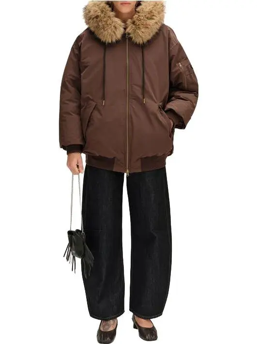 Bimba Y Lola Bomber Puffer Jacket - Chocolate