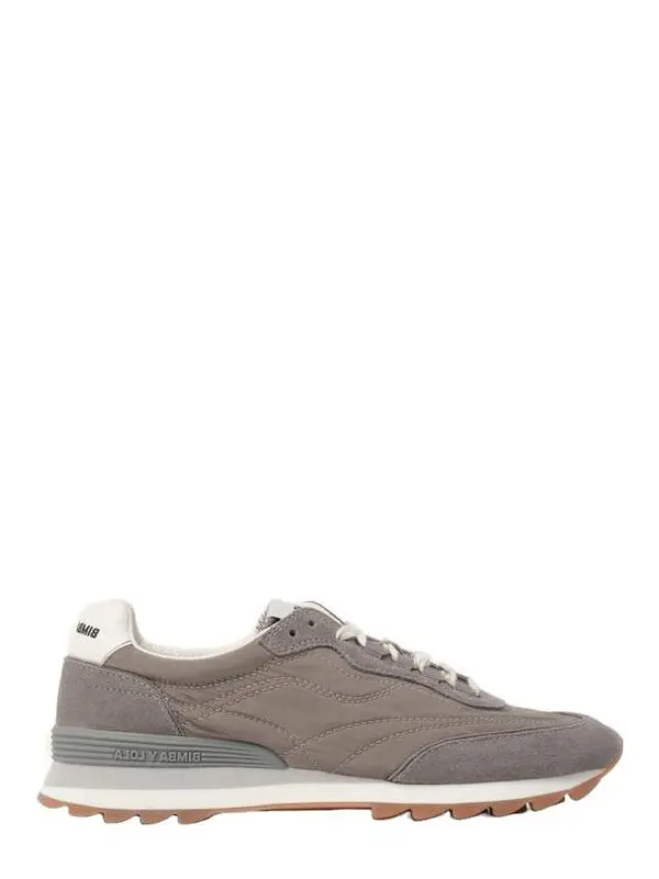 Bimba Y Lola Suede And Nylon Technical Sneaker - Grey