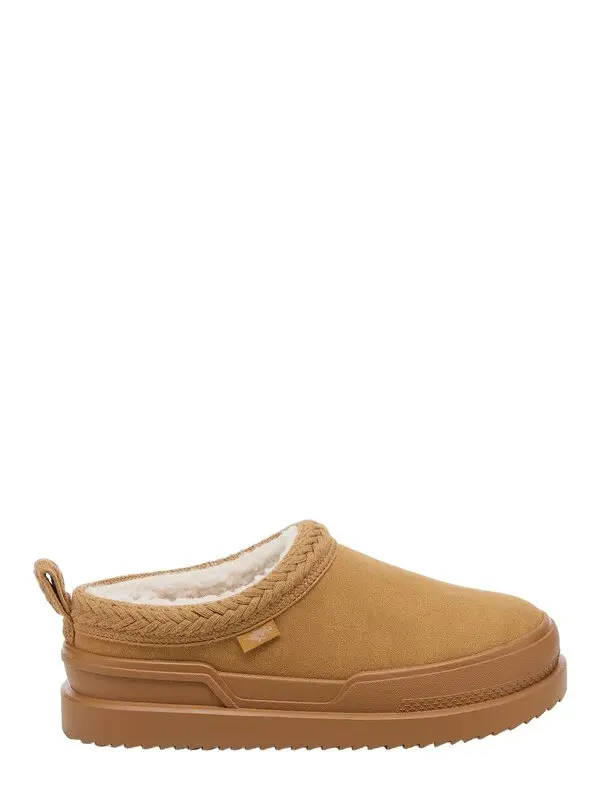 ROCKET DOG Relax Faux Suede Braided Collar Mule Slippers - Camel