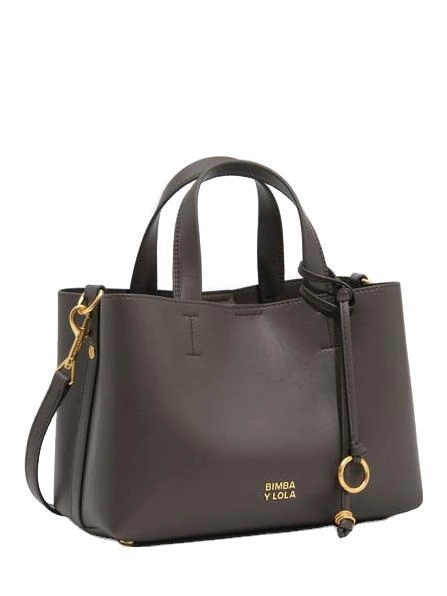Bimba Y Lola Medium Leather Chihuahua Tote - Elephant
