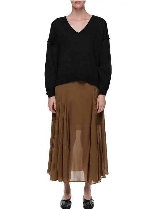 Bimba Y Lola A-line Midi Skirt - Olive