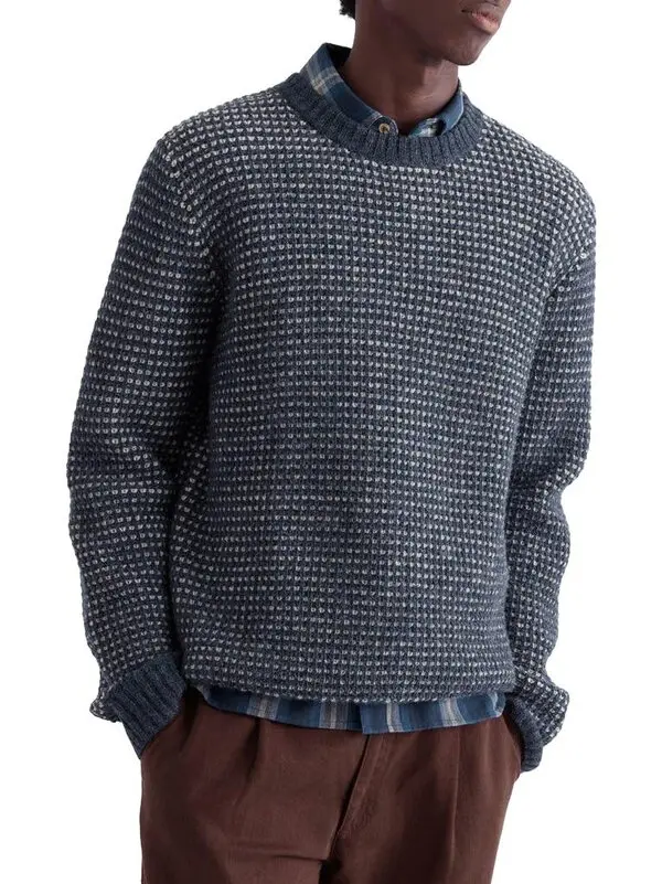 SEASALT CORNWALL Crowlas Wool Sweater - Squall