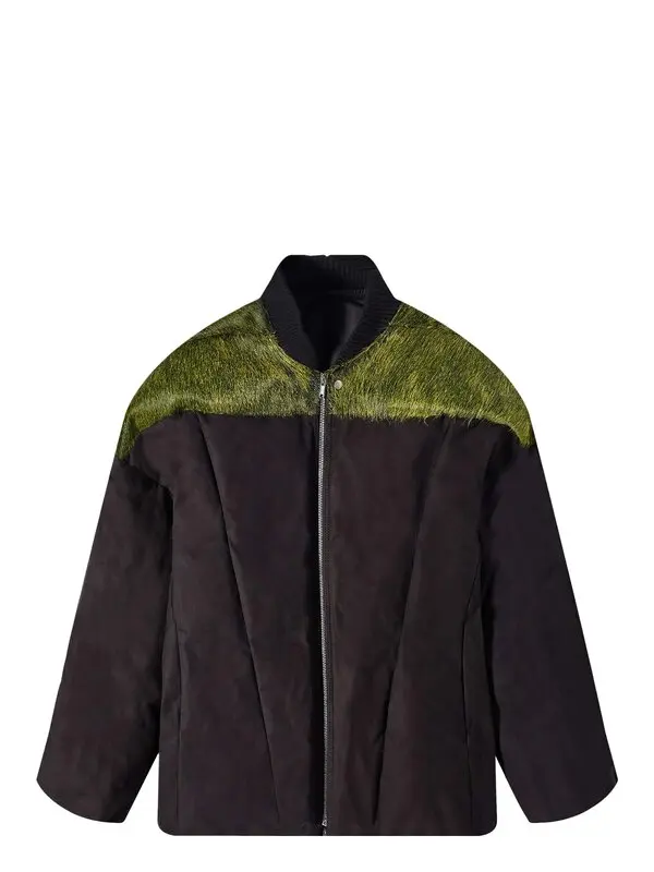 Rick Owens Flight Jacket 'acid Melange - Black