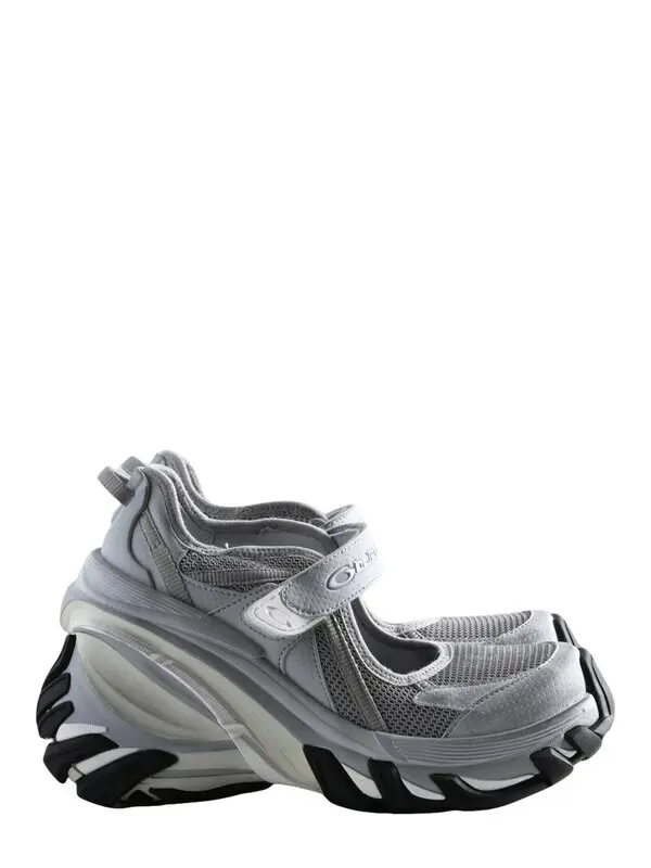Balenciaga Wmns Hydra Mary Jane Wedge Sneakers Mix Black - Grey
