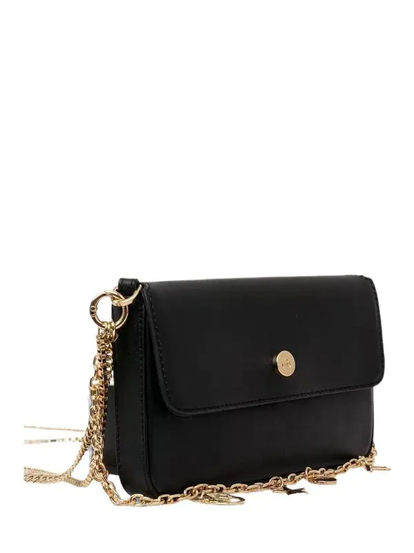 Pinko Charm-embellished Leather Tote Bag - Black
