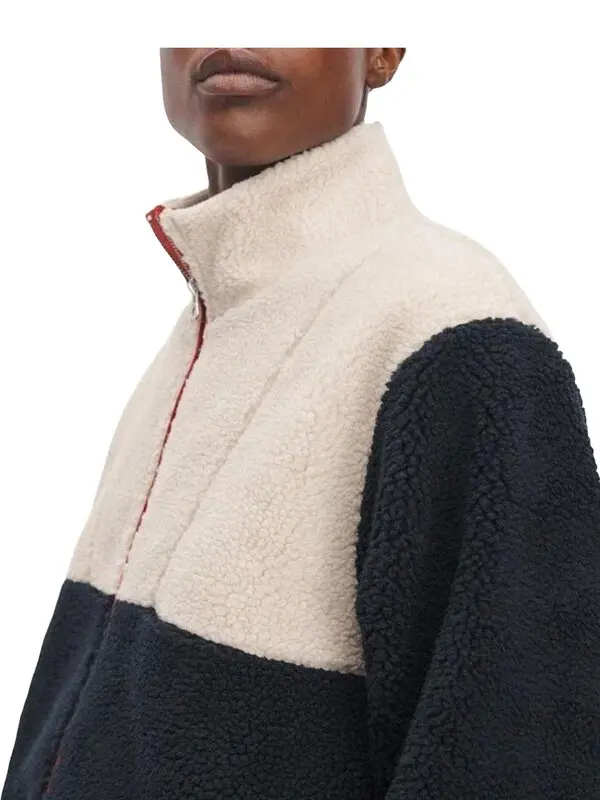 Rag & Bone Charly Colorblock Sherpa Fleece Jacket - Nvymt