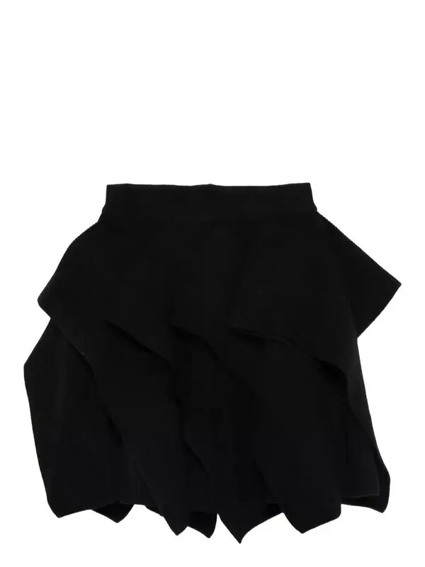 JUUN.J Ruffled Ribbed-knit Sweater - Black