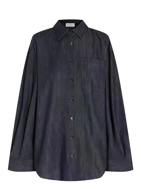 Brunello Cucinelli Oversized Button-down Shirt - Blue