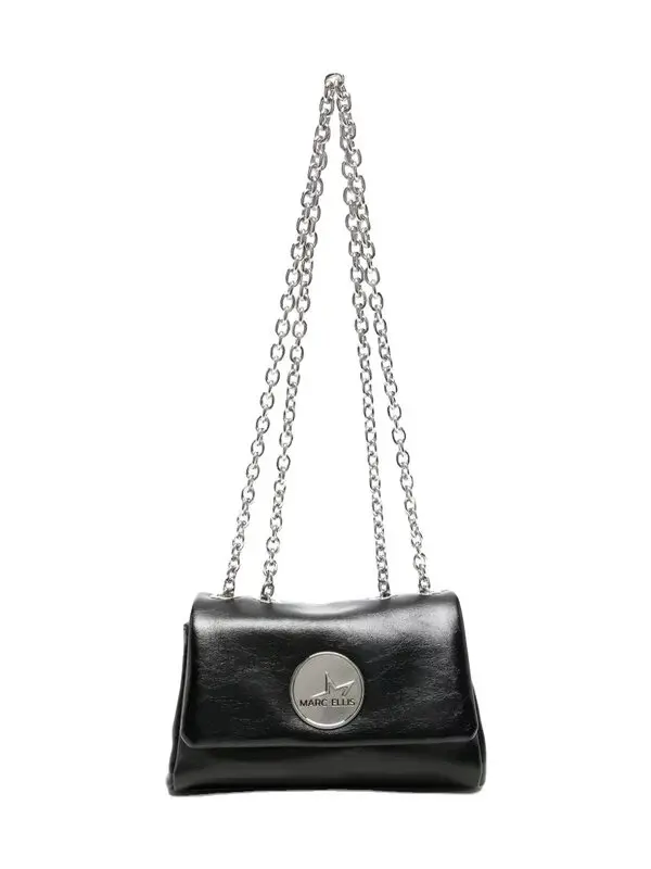 MARC ELLIS Small Wenda Logo-plaque Chain-link Shoulder Bag - Black