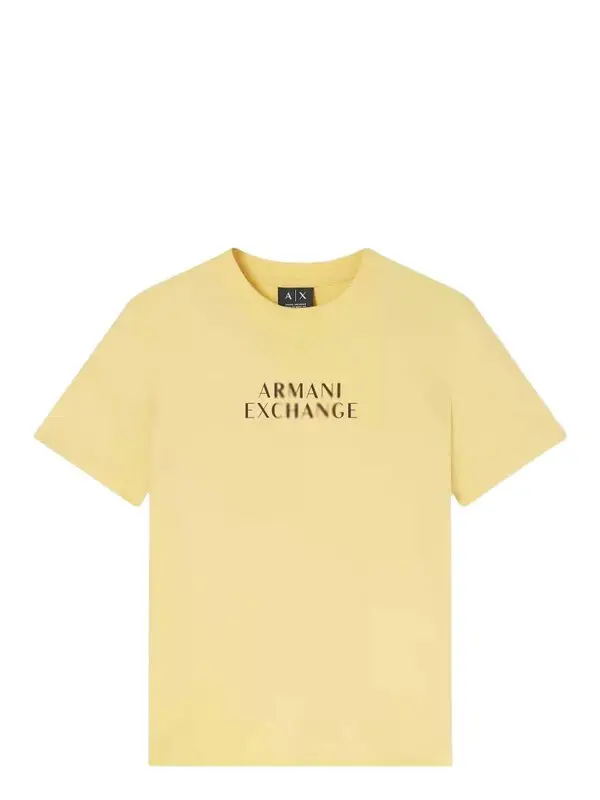 Armani Exchange Logo-print T-shirt - Yellow