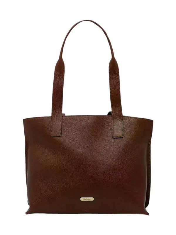 Barbour Alder Large Leather Tote Bag - Brown