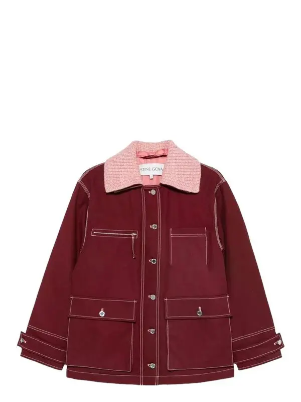 Stine Goya Contrast-stitch Multi-pocket Jacket - Red