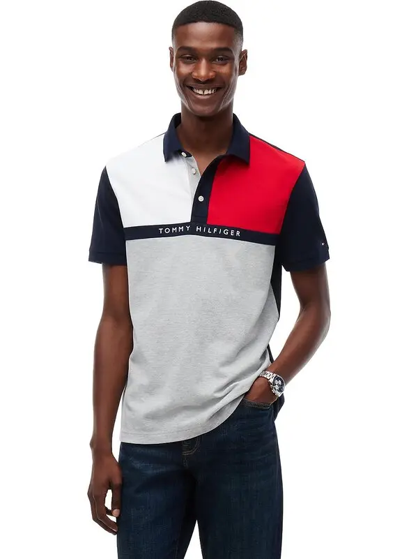 Tommy Hilfiger Regular Fit Tommy Logo Colorblock Polo - Multi