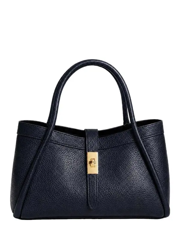 BETSY & FLOSS Adria Leather Handbag -navy - Blue