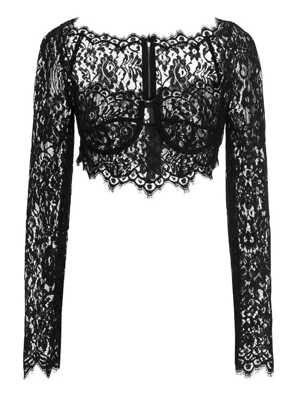 Dolce & Gabbana Corset With Lace Detail - Black