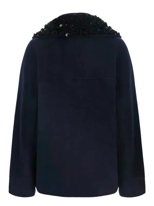 JUCCA Sequin-embellished Double-breasted Coat - Blue