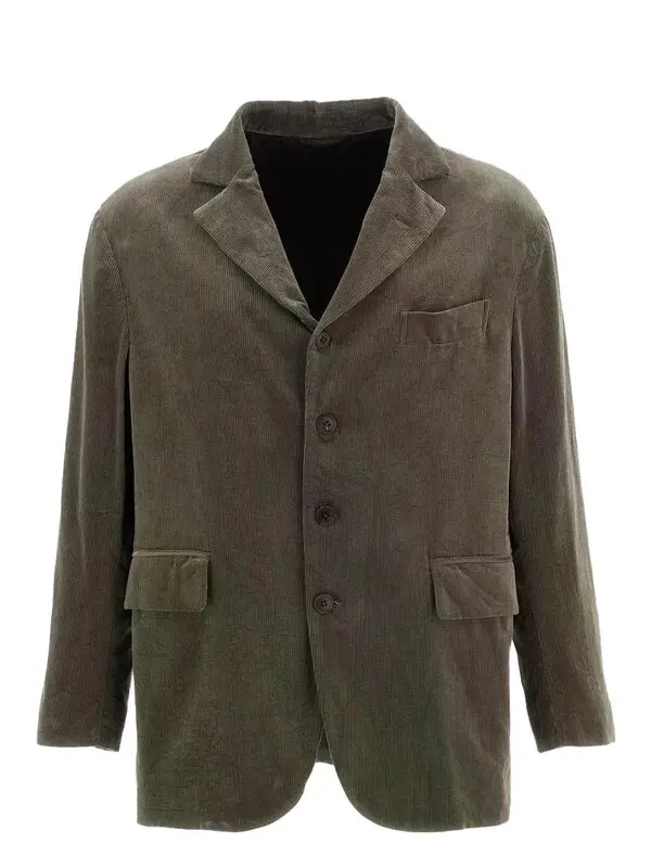 KAPTAIN SUNSHINE Corduroy-texture Single-breasted Blazer - Brown