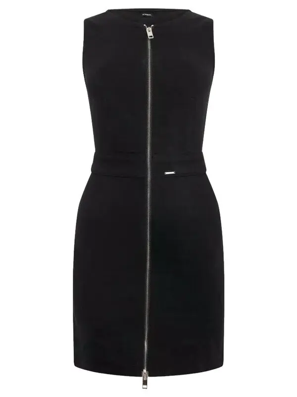 DIESEL® Lace-up Zip-front Dress - Black