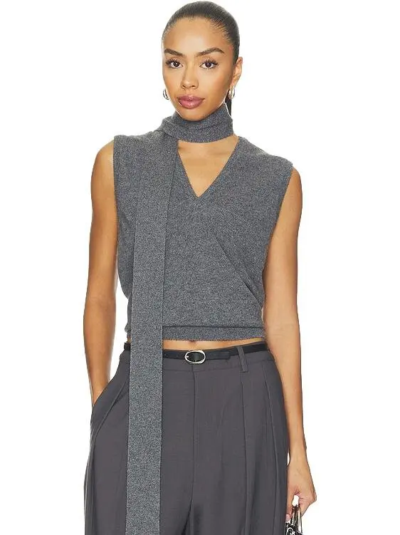 LISA YANG Ellisyn Top In Grey - Graphite