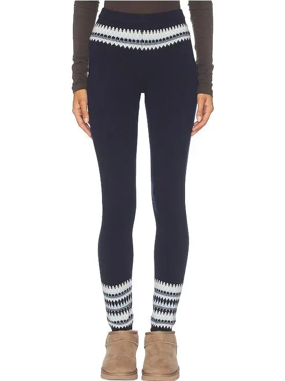 LOVERS AND FRIENDS Zanna Fair Isle Legging In Navy - Navy Multi