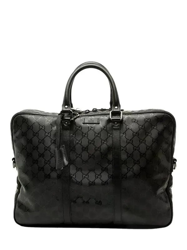 Gucci 2000-2015 Gg Imprime Business Bag - Black
