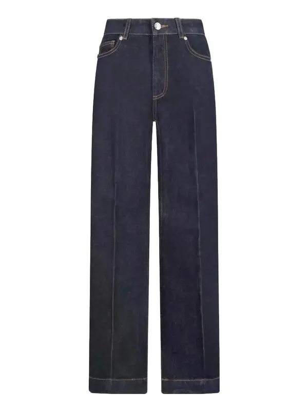 Sportmax Logo-patch Straight-leg Jeans - Blue
