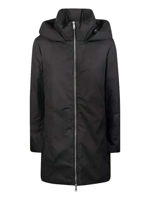 Add Hooded Ped Coat - Black