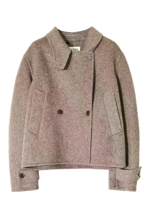 ARMA Double-breasted Cropped Jacket - Neutrals