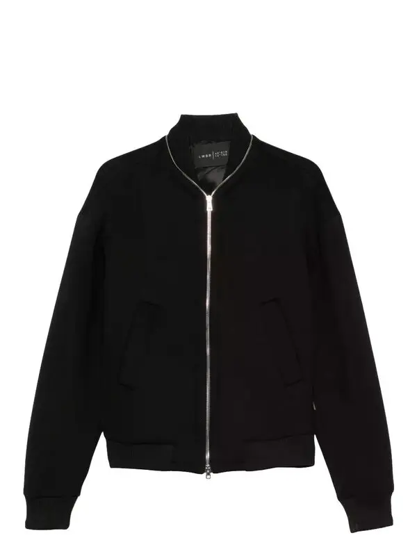 LOW BRAND Zip-up Bomber Jacket - Black